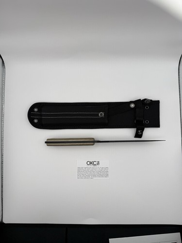 Ontario Knife Company OKC RAT-7 Fixed Blade Knife 1095HC Micarta Handle ...