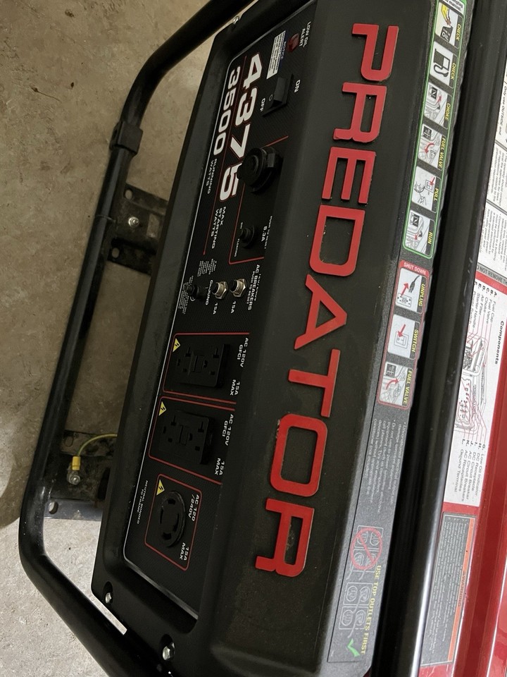 PREDATOR 4375 Watt Gas-Powered Portable Generator (131866-1 KO FRNT) | eBay