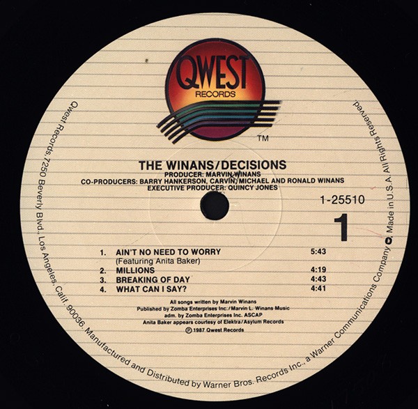 The Winans, Decisions, (LP, Album, All), M, Sealed | eBay
