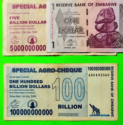 100 Billion Dollars Agro Helps Zimbabwe AA P 64 2008 COA +FREE Billions ...