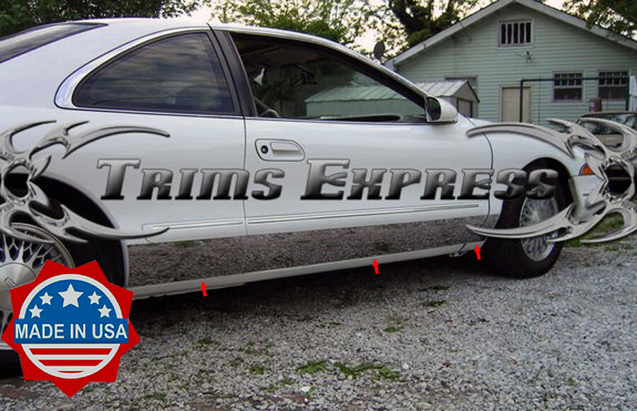 1987-1989 Mercury Tracer Coupe Stainless Rocker Panel Molding Trim 4 ...