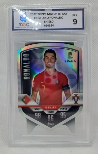GRADE 9 TOPPS Shield Cristiano Ronaldo Football Card Road To Uefa ...
