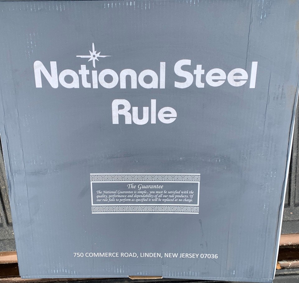 National Steel Rule 50’ Feet .315 Blue Color Coded Kushion Crease Box ...