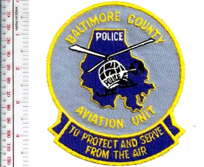 Police Aviation Baltimore County Unit Protect & Serve vel NO TARIFF | eBay