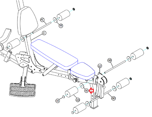 Life Parabody CM3 GS1 GS2 GS4 GS6 Multi Bench Home Gym Plastic Washer ...