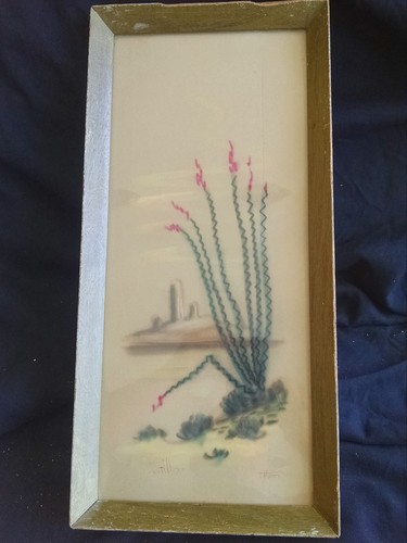 PASTEL PAINTING COWBOY RANCHO ARIZONA DESERT ART SOUTHWEST SIGNED W ...
