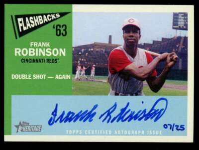 2012 Topps Heritage Flashback Autograph/Auto #FA-FR Frank Robinson 07/ ...