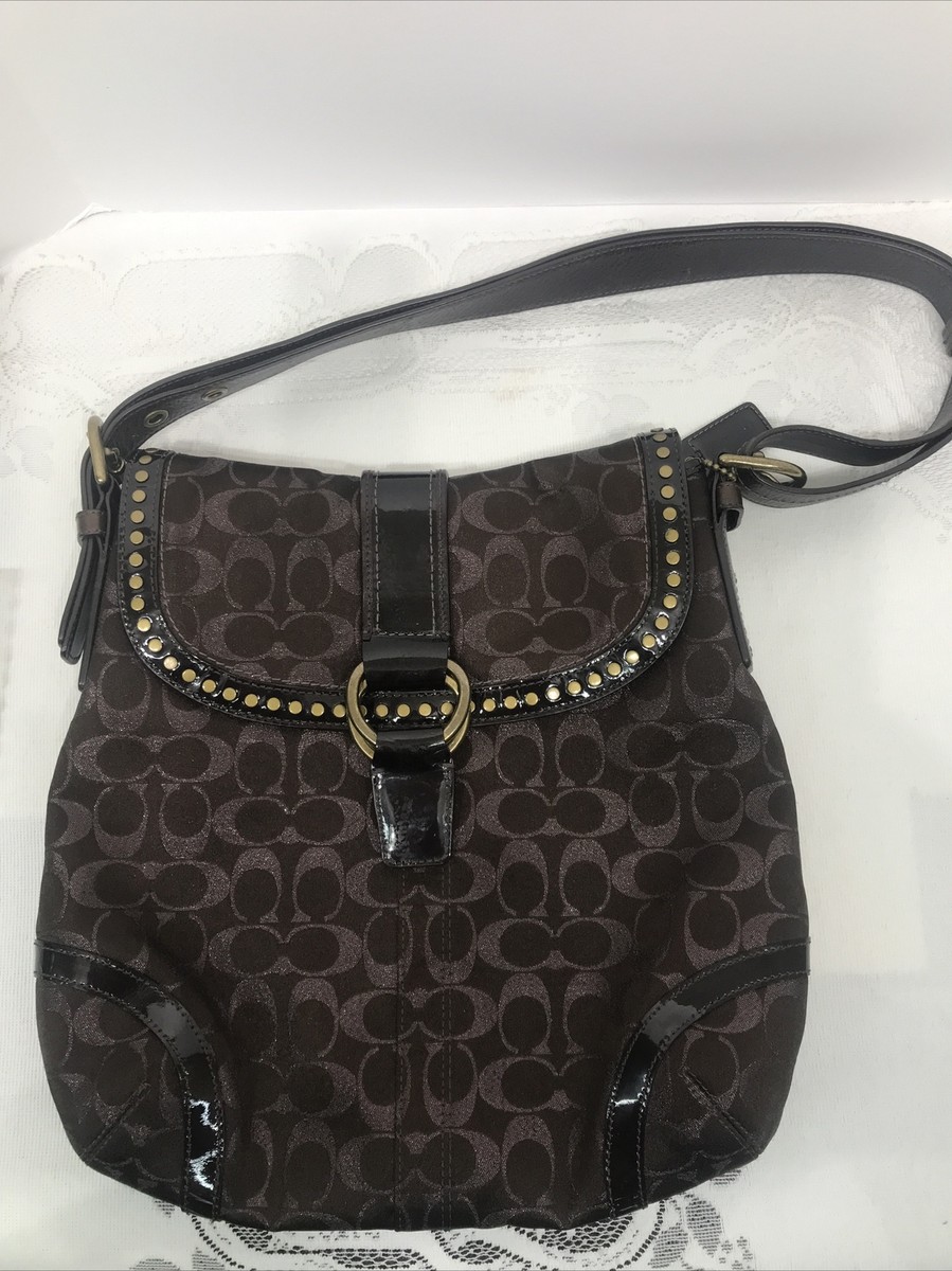 COACH H0868-F12852 Dark Brown Sparkly Signature Bag/Tote | eBay COACH H0868-F12852 Dark Brown Sparkly Signature Bag/Tote | eBay