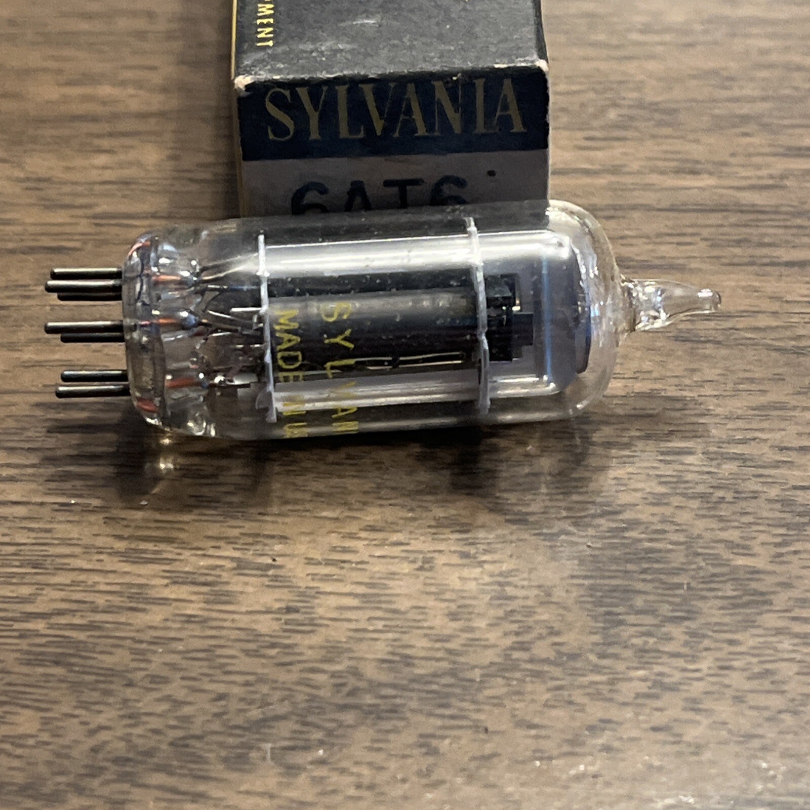 SYLVANIA 6AT6 Gray Plates Clear Top Vacuum Tube Untested | eBay