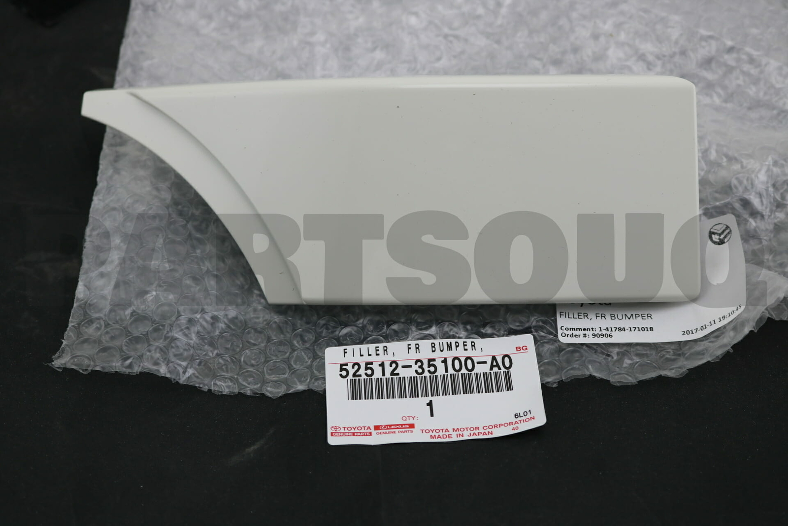 5251235100A0 Genuine Toyota FILLER, FRONT BUMPER, RH 52512-35100-A0 | eBay