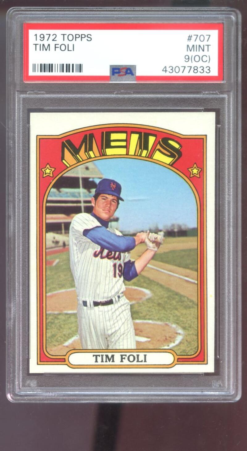 1972 Topps #707 Tim Foli PSA 9 (OC) Graded Baseball Card MLB New York ...