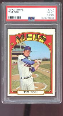 1972 Topps #707 Tim Foli PSA 9 (OC) Graded Baseball Card MLB New York ...