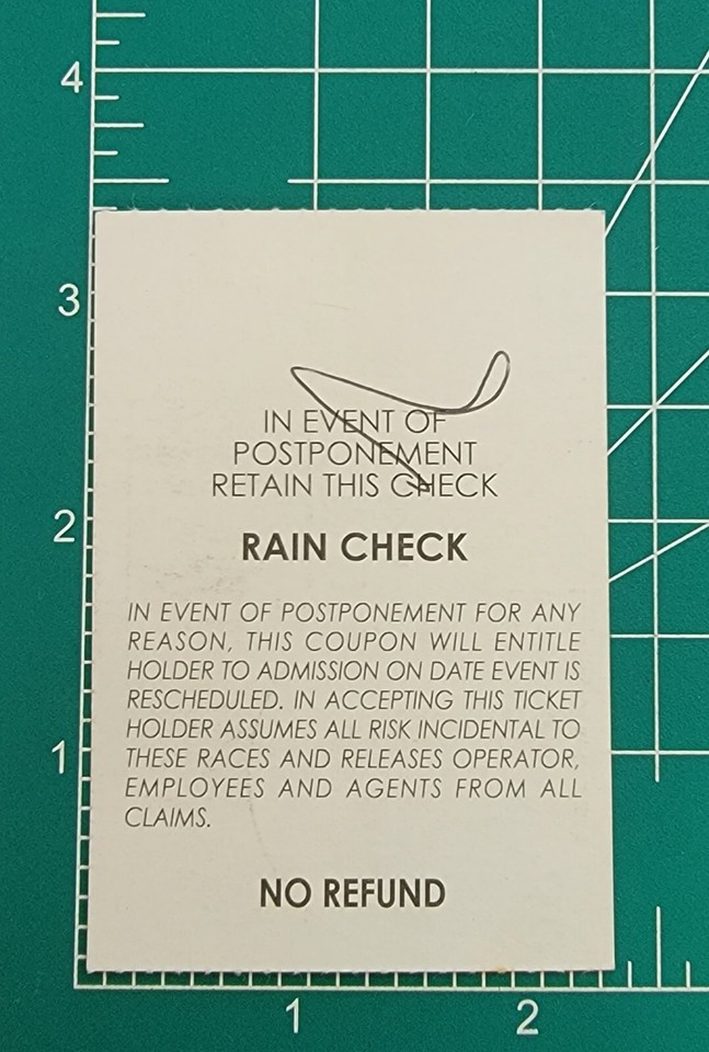 1994 NHRA Drag Racing Ticket Sub Indianapolis Raceway Park Nationals | eBay