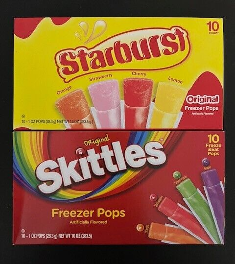 Freeze Pops Star Burst Freezer Pops - 20 Count Variety Pack (Cherry ...