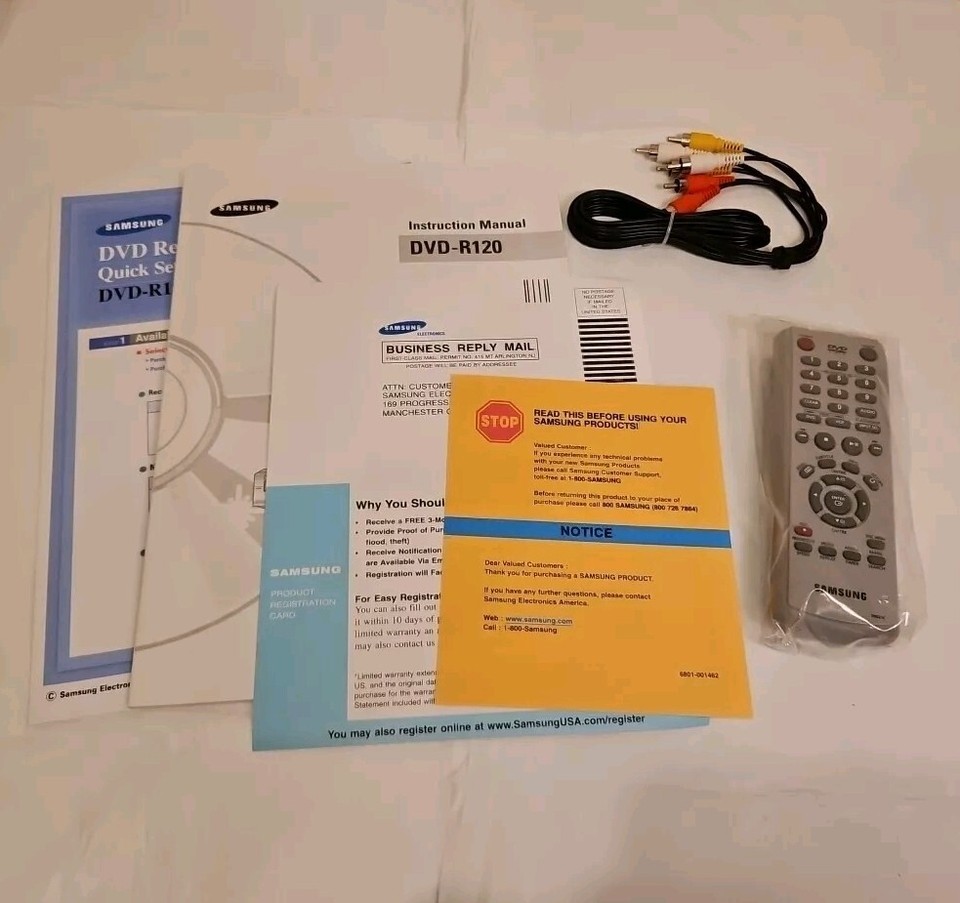 New Samsung DVD Recorder & Player DVD-R120/Multi Format(RAM/-RW/-R ...