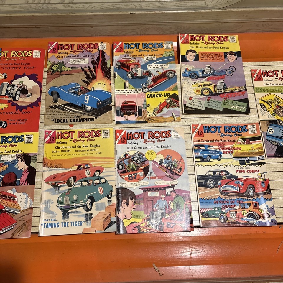 Vintage Hot Rods & Racing Cars Comic Book Collection (19) Comic Books ...