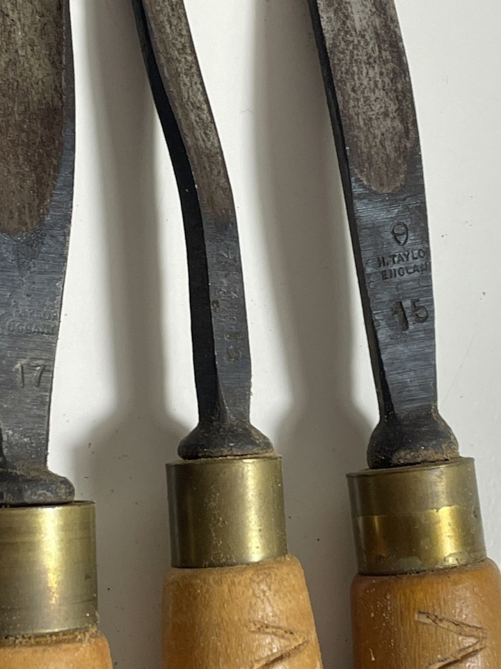 Vintage Henry Taylor H. Taylor England Wood Carving Tools Set x5 9–10 ...