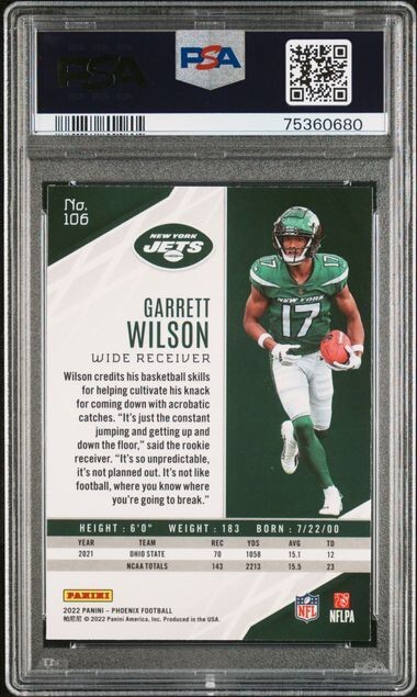 2022 Panini Phoenix - Rookies Garrett Wilson #106 (RC) for sale online ...