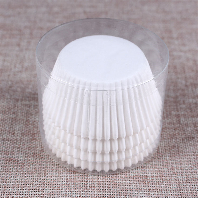 100pcs white cupcake paper cases cupcake paper cups for bakeware cake ...