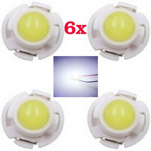 6Pcs T4.7 LED Bulbs Light 12V COB Dashboard Switch Cluster Warning ...