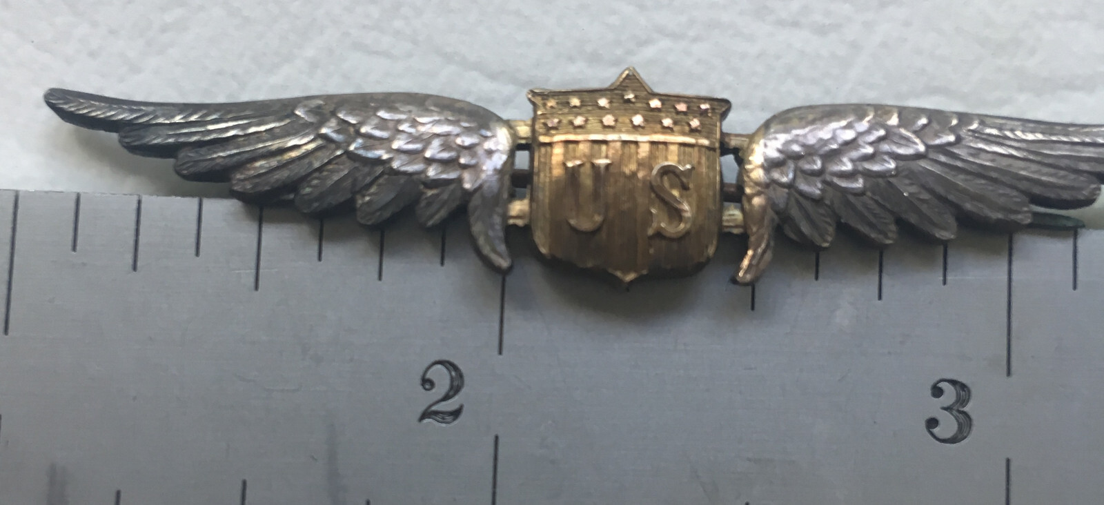Rare US Army Air Corps WWI Wings of Cast Silver & Gold Plated | eBay