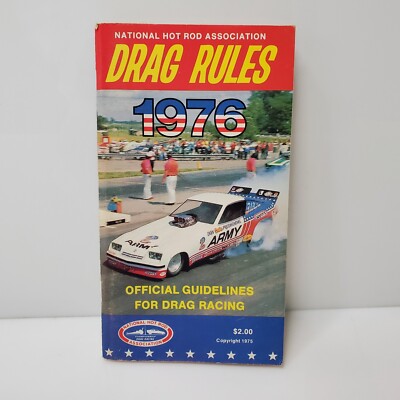 Vintage 1976 NHRA Drag Racing Rule Book HTF | eBay