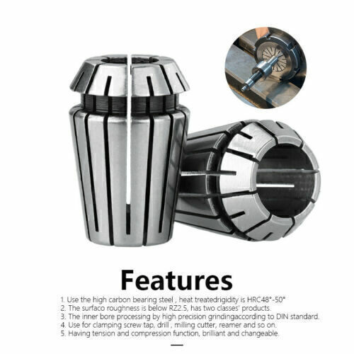 ER8 ER16 ER20 ER25 ER32 ER40 For CNC Spring Collet Precision Collet ...