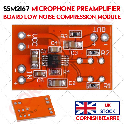 SSM2167 MICROPHONE PREAMPLIFIER BOARD COMPRESSION MODULE LOW NOISE COMP ...