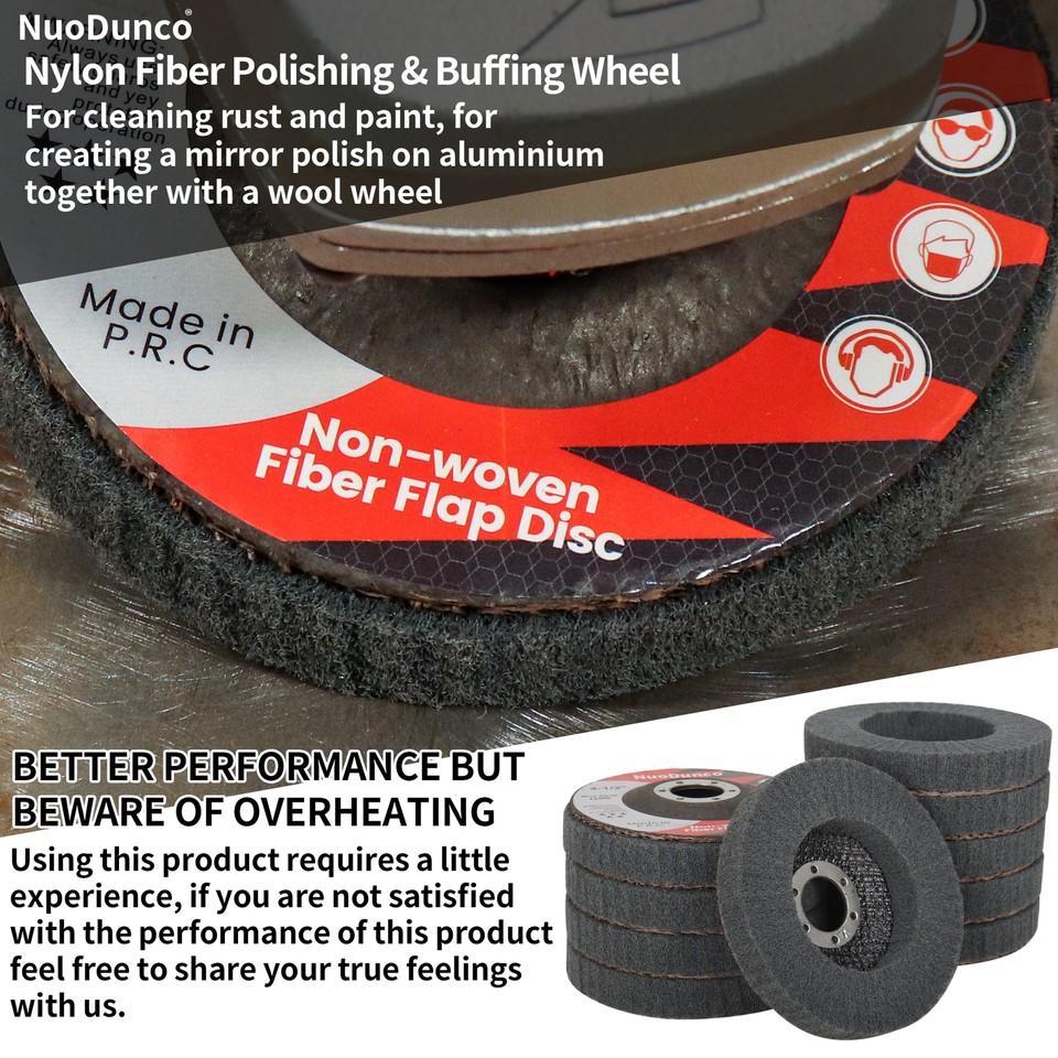 4'' Nylon Flap Polishing Wheel 100mm Fiber Buffing Disc Deburring ...