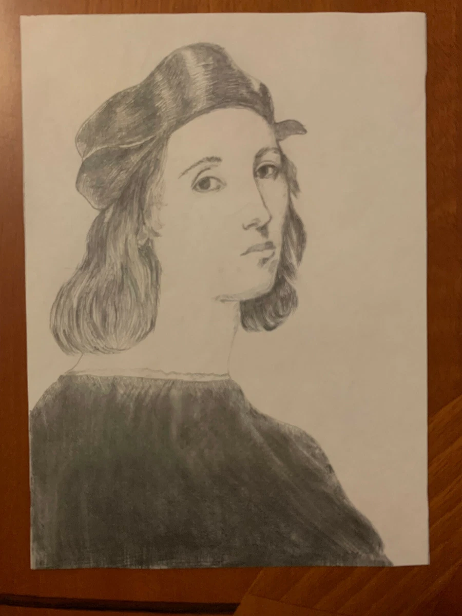 Raphael Self Portrait Sketch