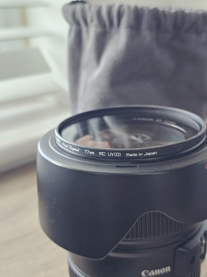 Canon EF 24-105mm F4 L IS USM Lens With Bag, Canon Len’s Hood And UV ...