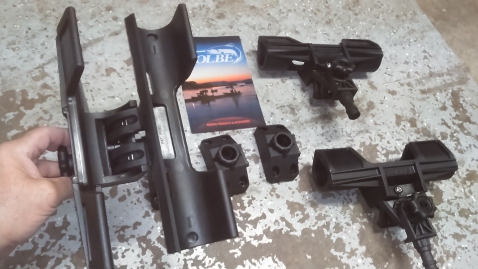 3 Folbe Fishing Rod Holder w/ Top Deck Mount Quick Release Transom ...