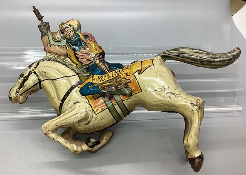 Antique Marx Toys The Lone Ranger Hi-Yo Silver Wind-Up Tin Toy - No ...