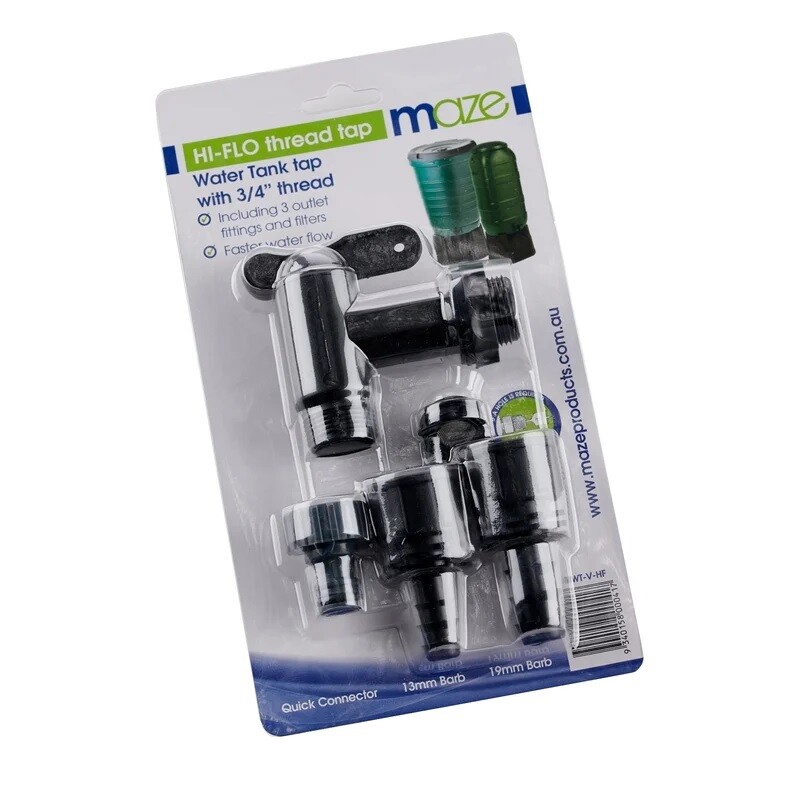 Hi Flo Quality Water Tank Tap Kit Double The Flow Rate Quick Connector ...