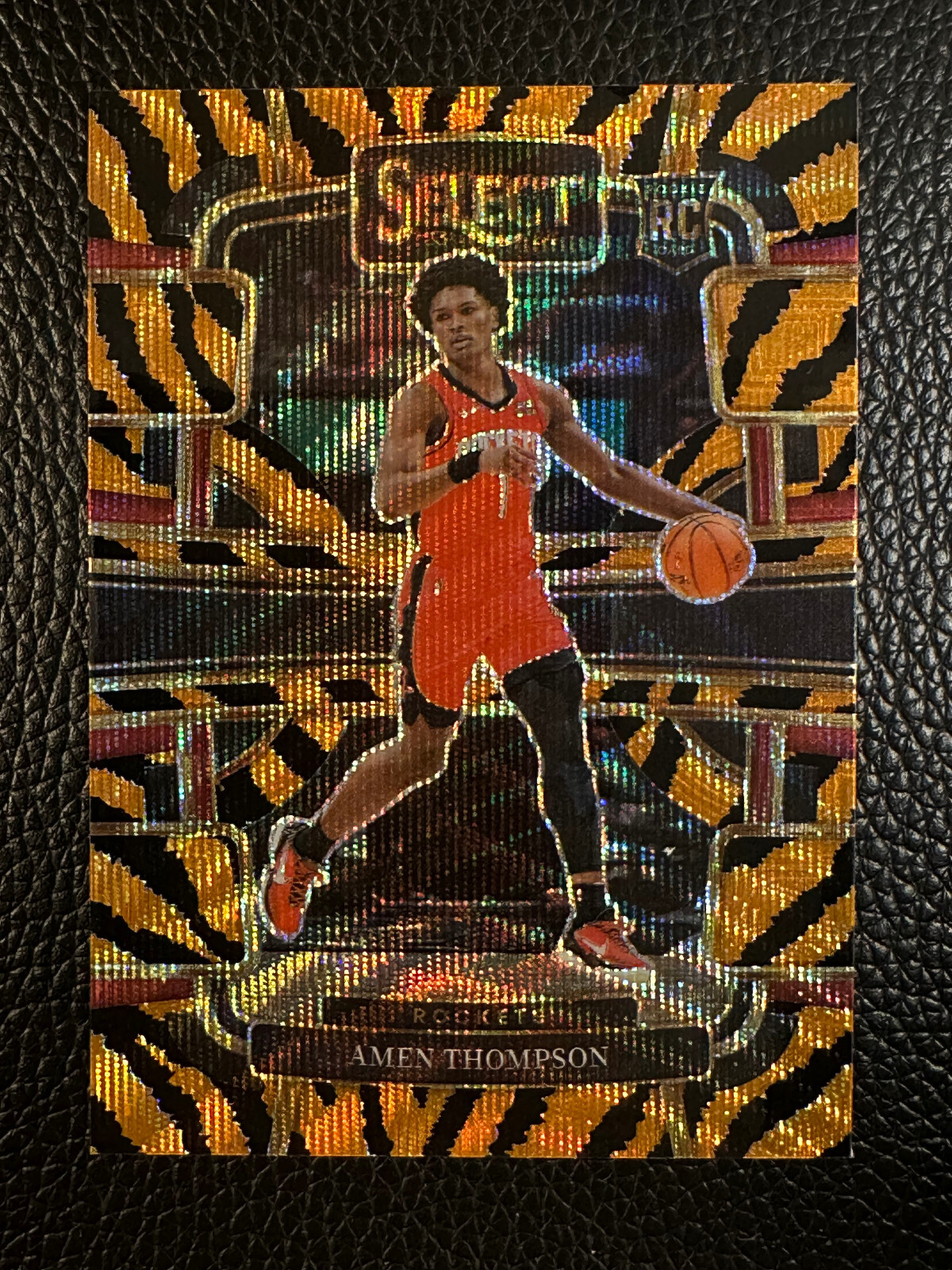 2023 Panini Select Tiger Prizm #96 Amen Thompson SP Case Hit RC Rookie ...