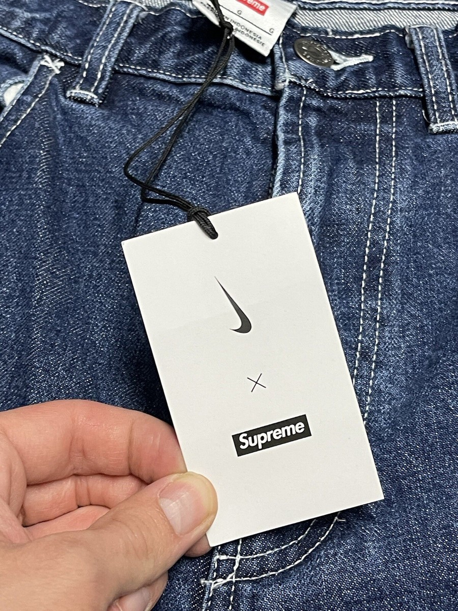 Supreme x Nike Denim Short Blue Indigo Size 34 New With Tag Supreme x Nike Denim Short Blue Indigo Size 34 New With Tag