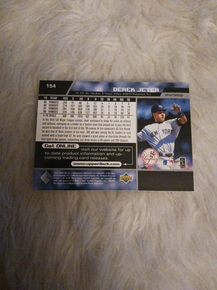 1999 Upper Deck Derek Jeter #154 | eBay