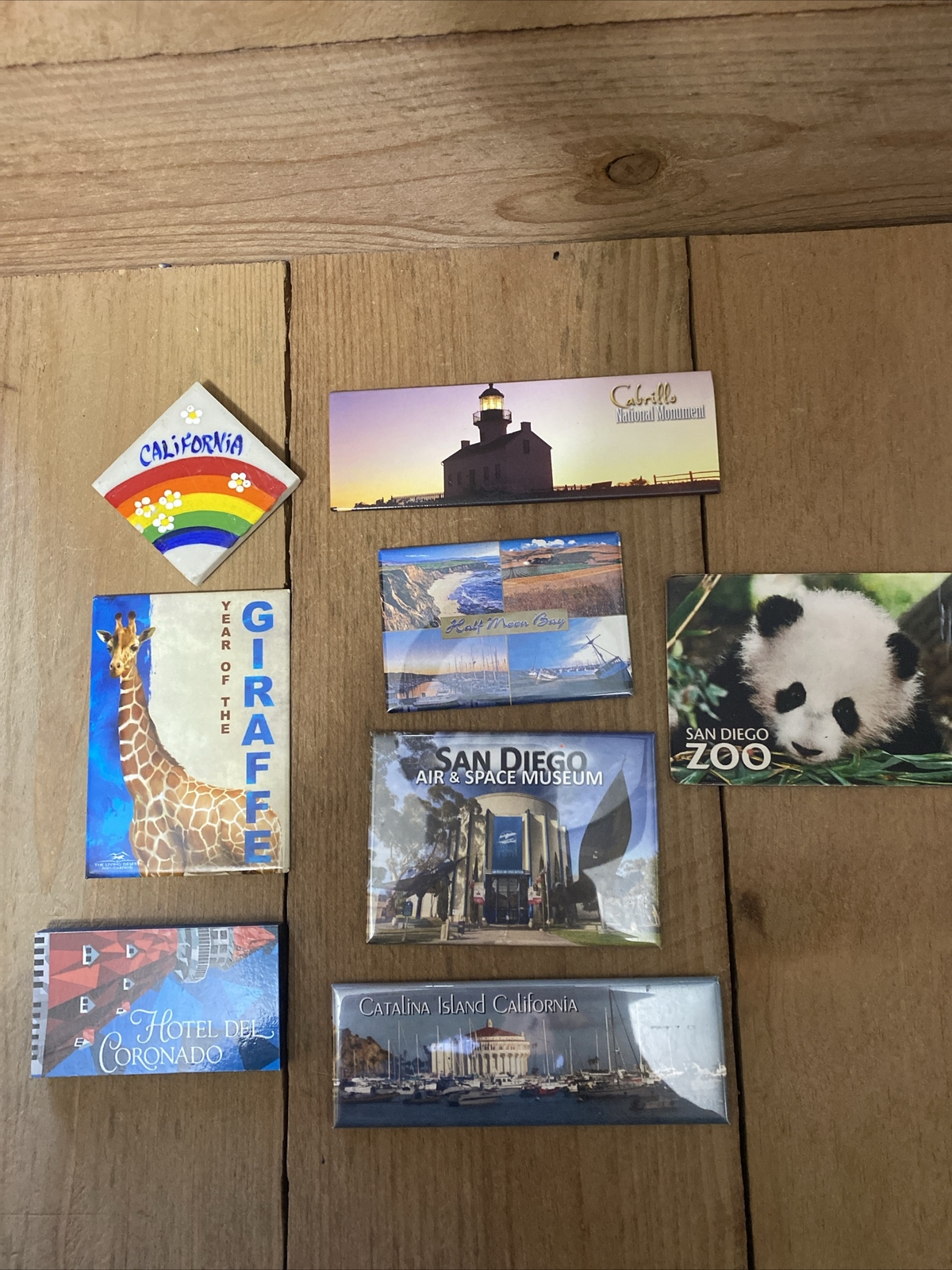 California Souvenir Frig Magnets Lot Of 8 Zoo Space Museum Catalina Del ...