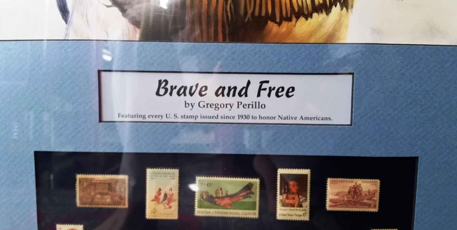Brave & Free, By Gregory Perillo, Framed Lithograph With Stamps ...