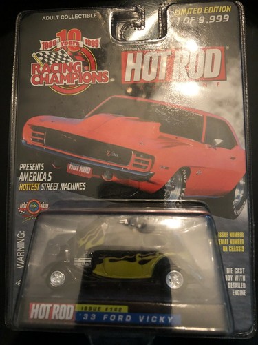 Rare NEW HOT ROD MAGAZINE CAR '33 FORD VICKY RACING CHAMPIONS w/Flames ...