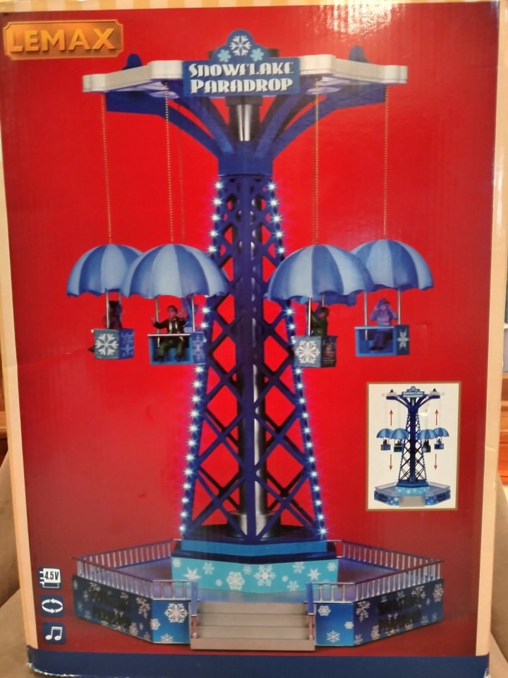 Lemax 34634 Snowflake Paradrop Carnival Ride. READ 773822064788| eBay