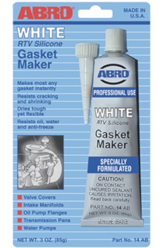 Silicone Sealant Abro White Glue Rtv Gasket Maker Soft Operating 260° C 85g | eBay