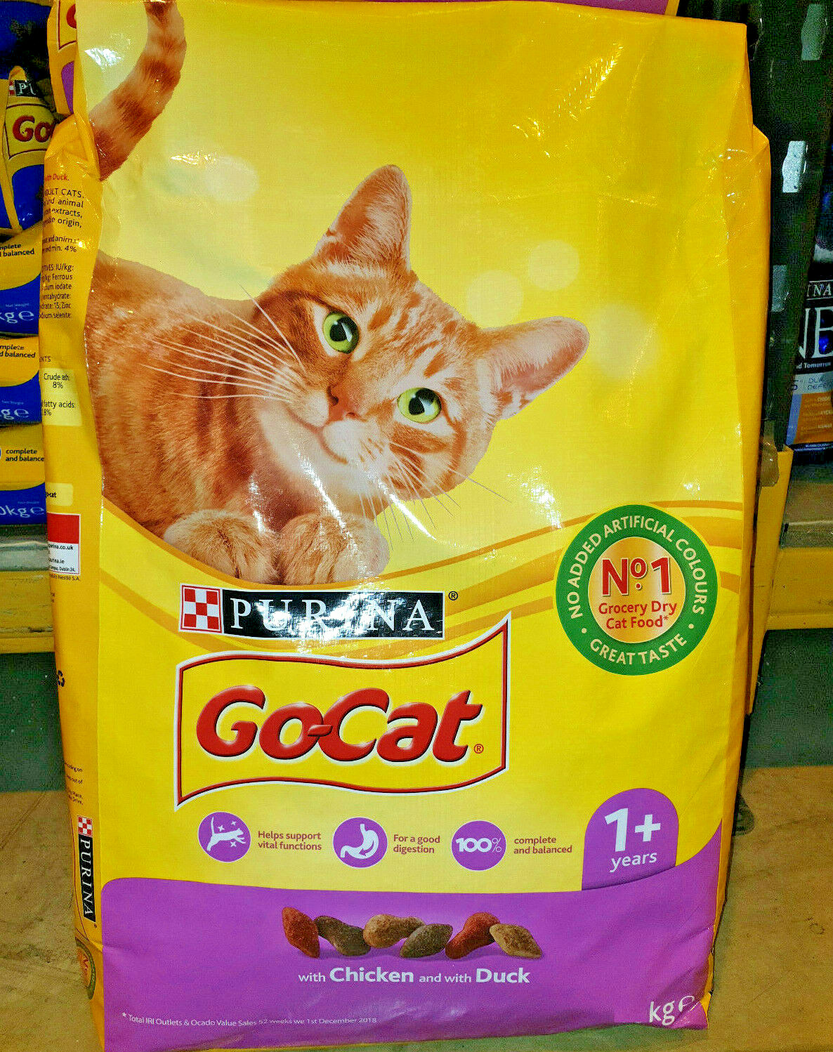 GO CAT CHICKEN & DUCK 1+ ADULT 750g 2kg 4kg 10kg : Complete Dry Food bp ...