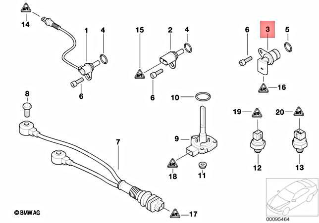 Genuine BMW X3 X5 Z3 M Roadster Z4 E36 Pulse Generator Crankshaft ...