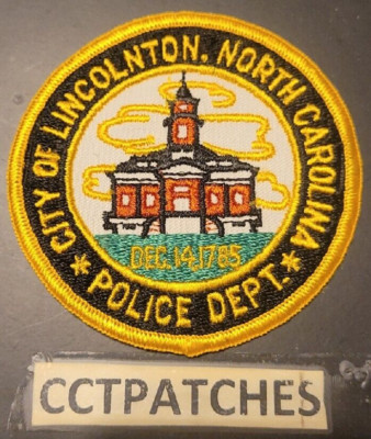 CITY OF LINCOLNTON, NORTH CAROLINA POLICE SHOULDER PATCH NC | eBay