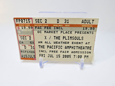 X / THE PLIMSOULS JULY 15, 2005 PACIFIC AMPHITHEATRE TICKET STUB | eBay