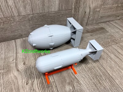 1/24 Fat Man & Little Boy Atom Bomb Models 3D Printed - WW2 US Military ...