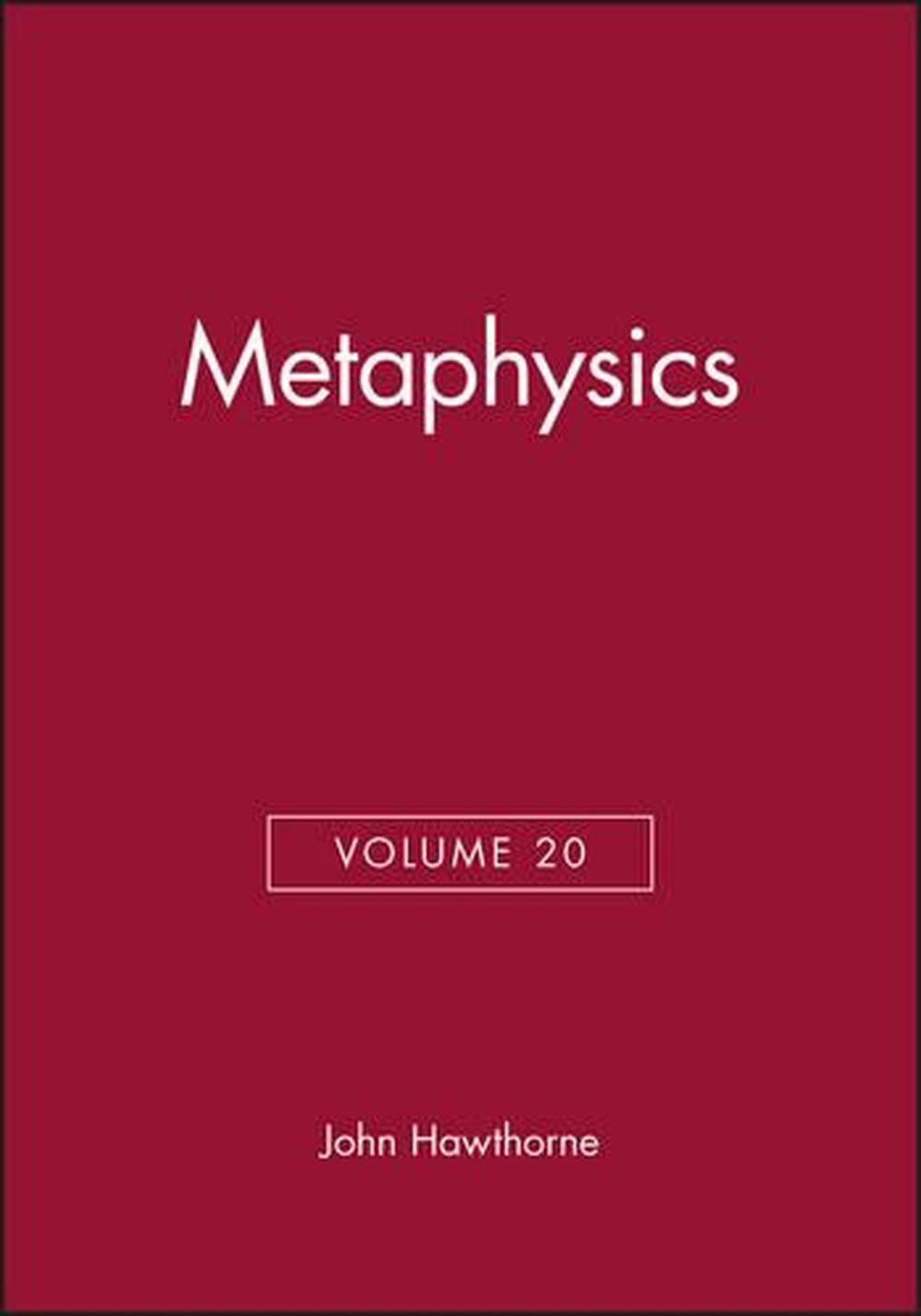 Metaphysics, Volume 20 by John Hawthorne (English) Paperback Book 9781405167925 | eBay UK