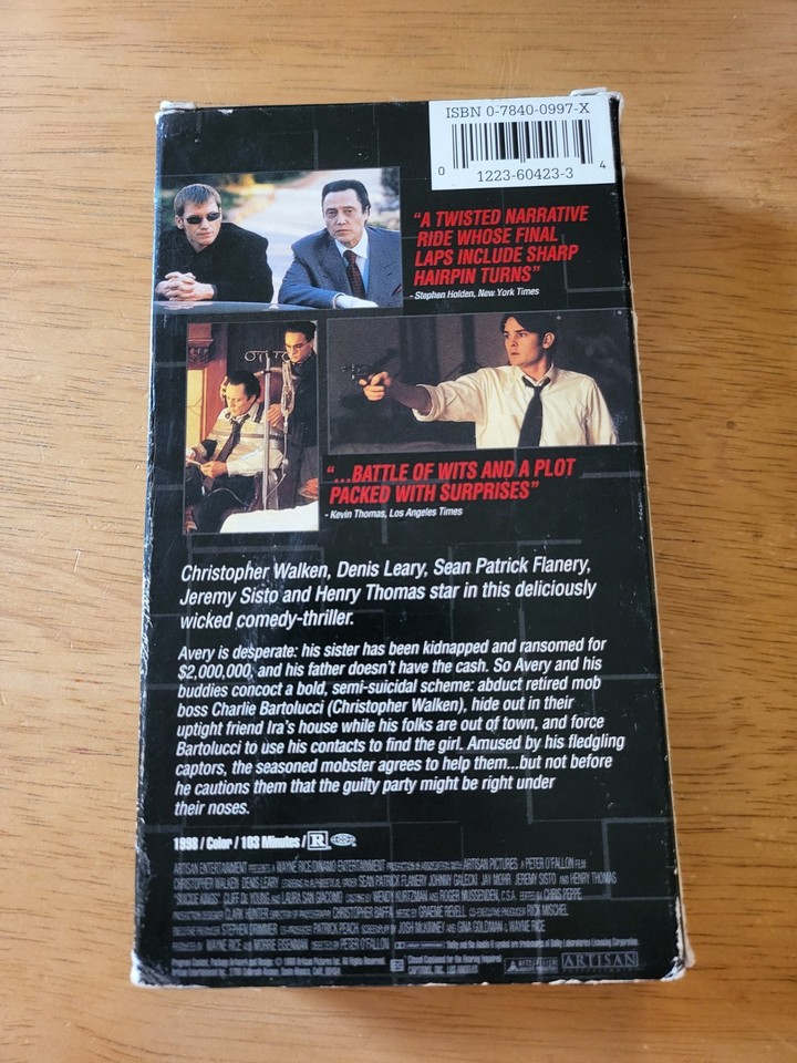 Suicide Kings VHS 1998 Christopher Walken, Sean Patrick Flanery, Crime ...