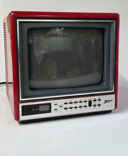 Vintage 1988 Zenith Portable Color Television Model D09200 Red – No ...